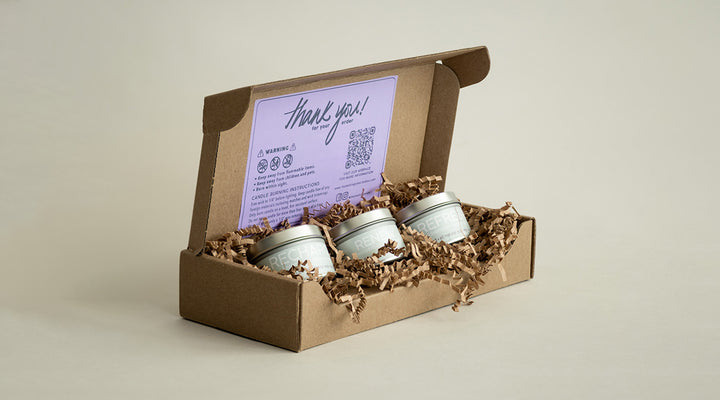 Sturdy, Presentable Packaging for CandleScience 6 oz Candle Tins