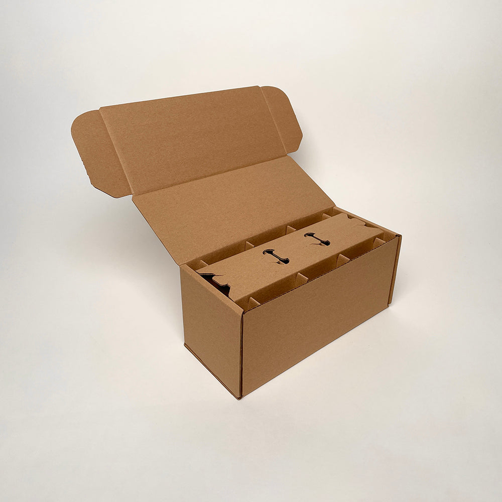 12 oz Economy Round Glass Jar 3-Pack Shipping Box | Eco-Friendly