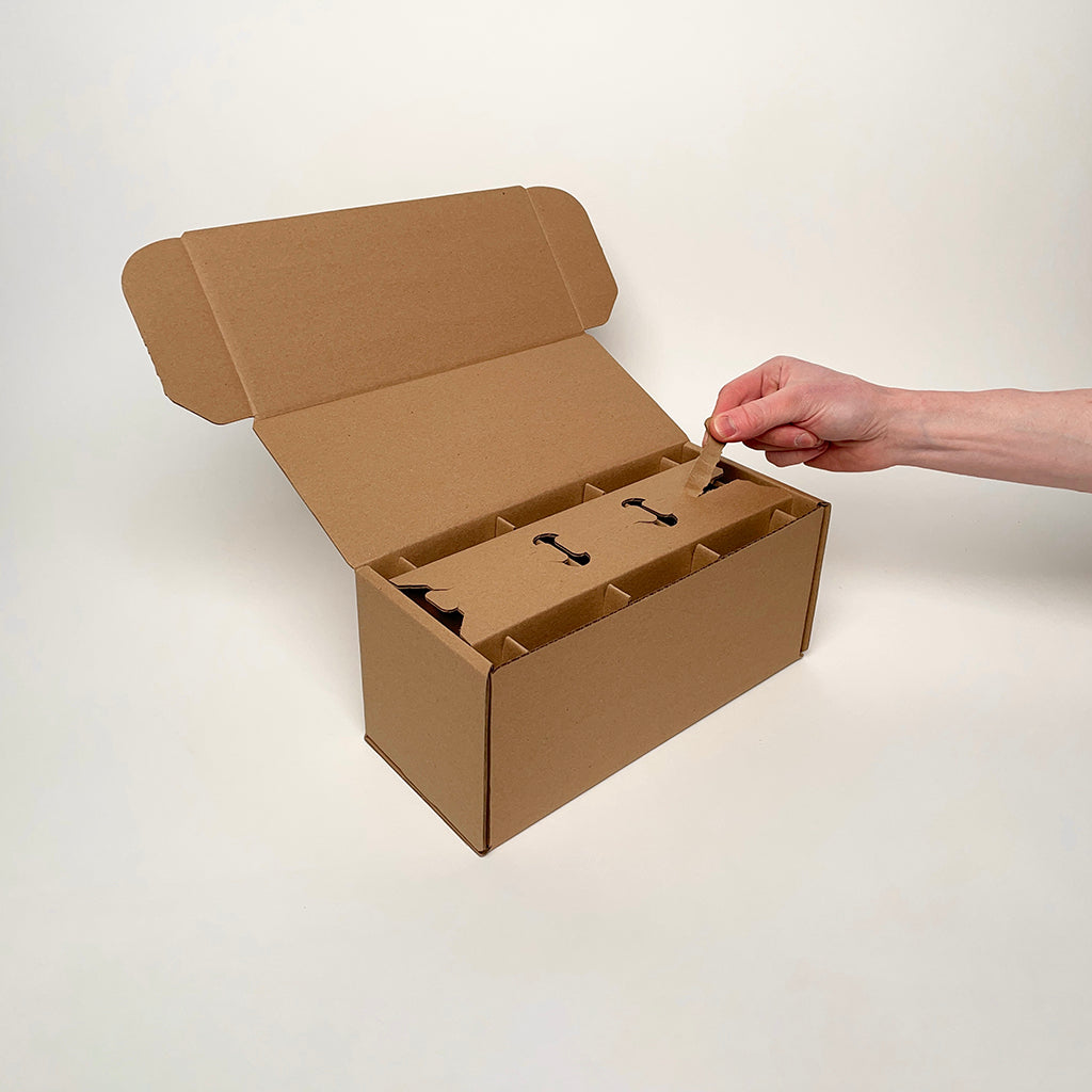 12 oz Economy Round Glass Jar 3-Pack Shipping Box | Eco-Friendly