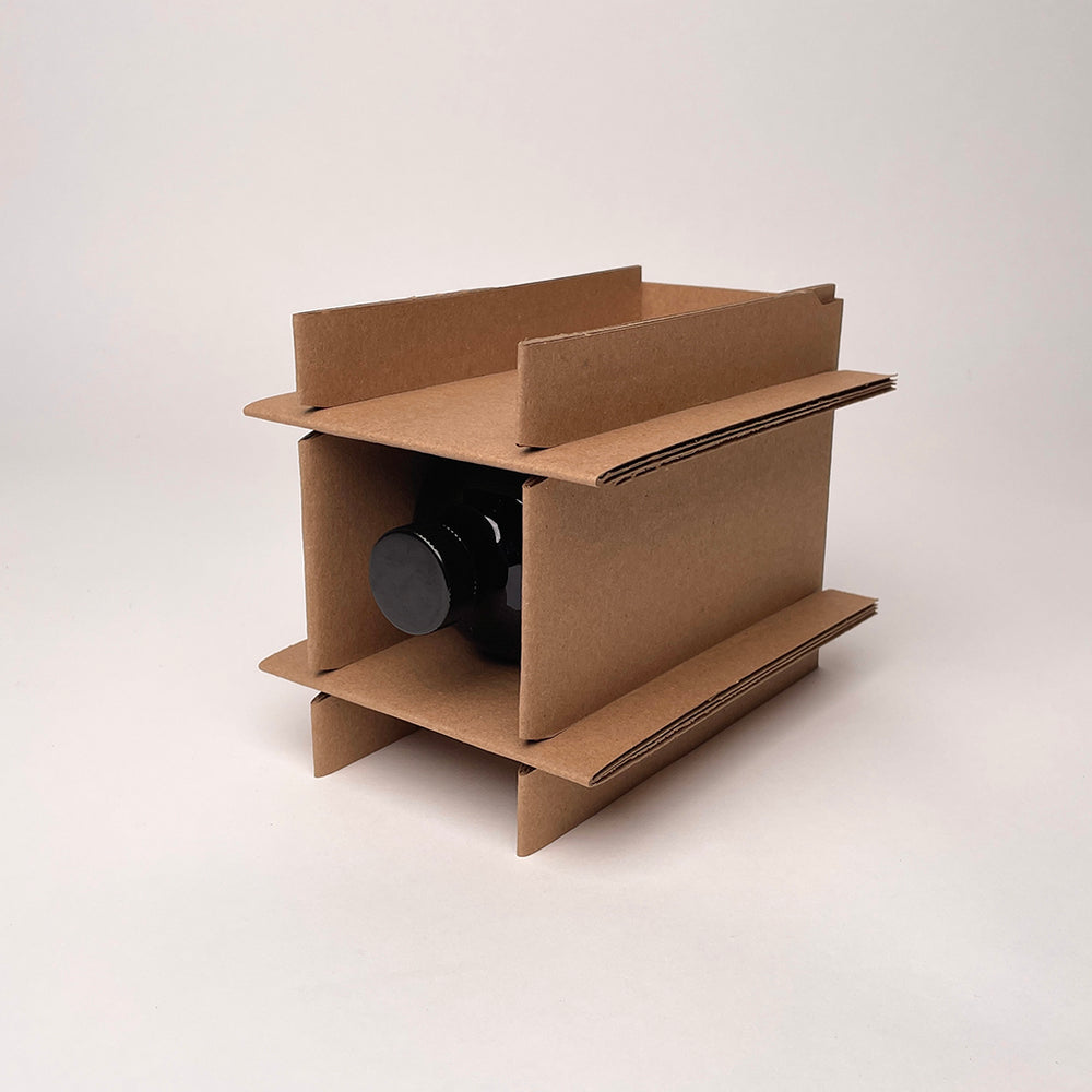 16 oz Boston Round Glass Bottle Shipping Box | Eco-Friendly Boxes