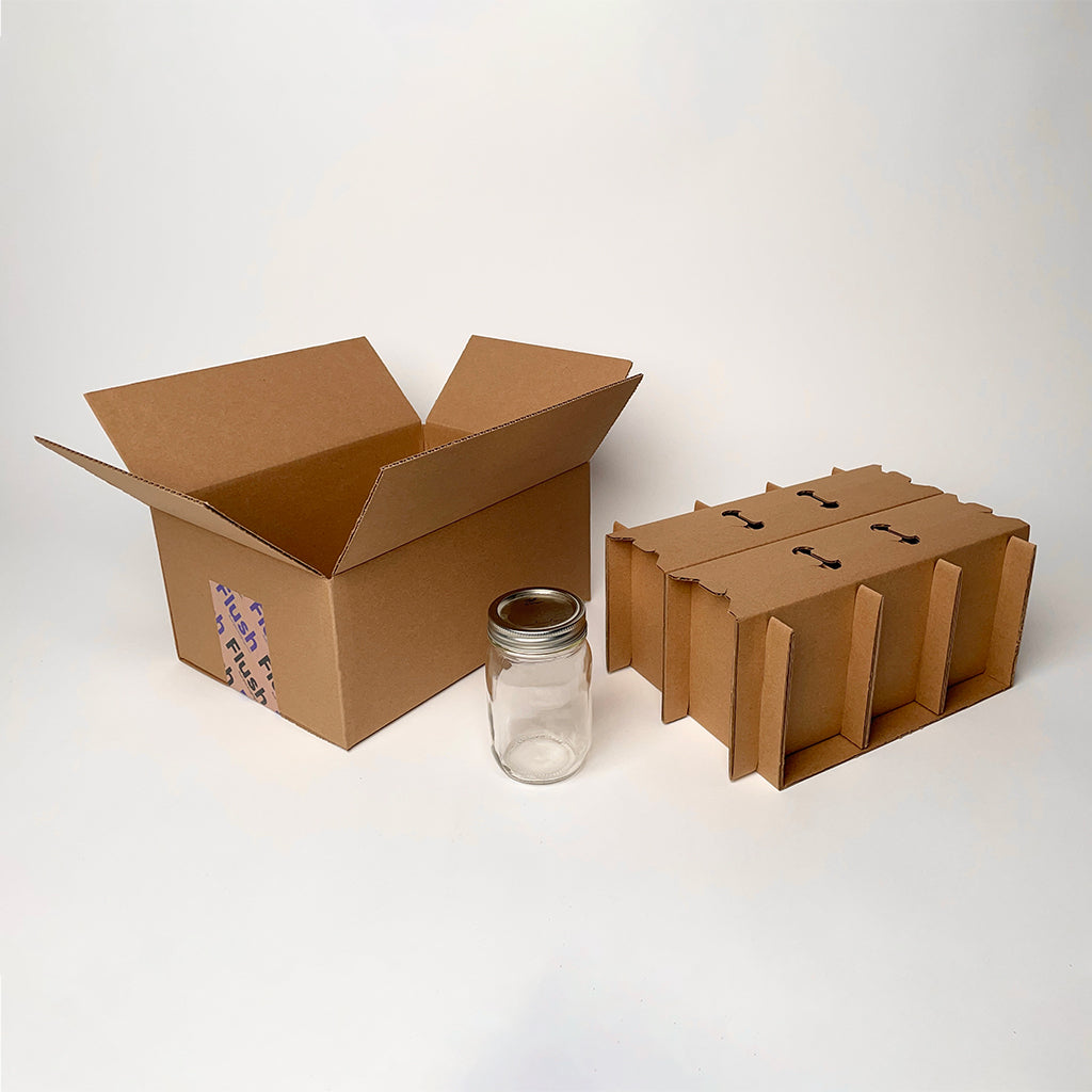 16 oz Mason Jar 6-Pack Shipping Box | Ball Mason Jar 16 oz Boxes