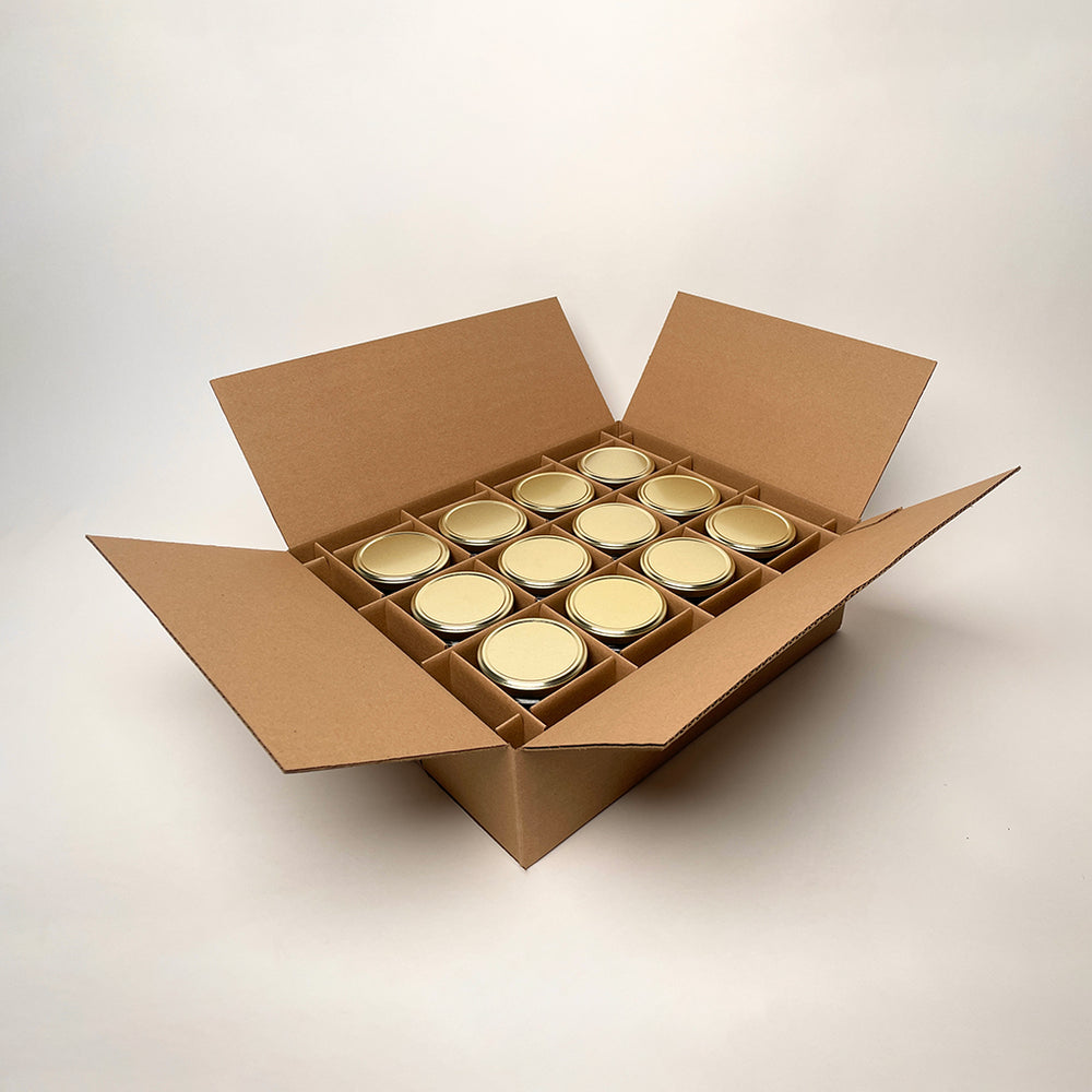 16 oz Salsa Jar 12-Pack Shipping Box | Salsa Jar Packaging