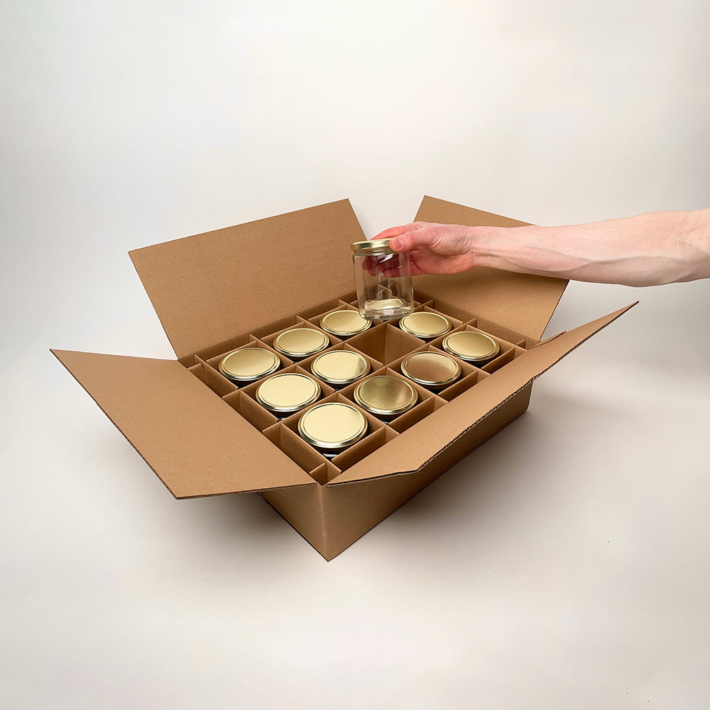16 oz Salsa Jar 12-Pack Shipping Box | Salsa Jar Packaging