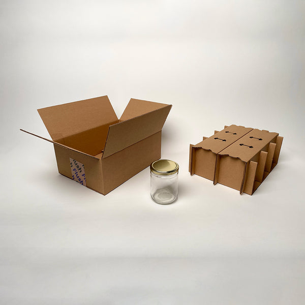 16 oz Salsa Jar 6-Pack Shipping Box | Salsa Jar Packaging