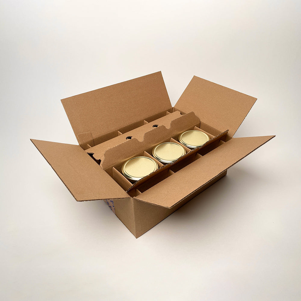 16 oz Salsa Jar 6-Pack Shipping Box | Salsa Jar Packaging