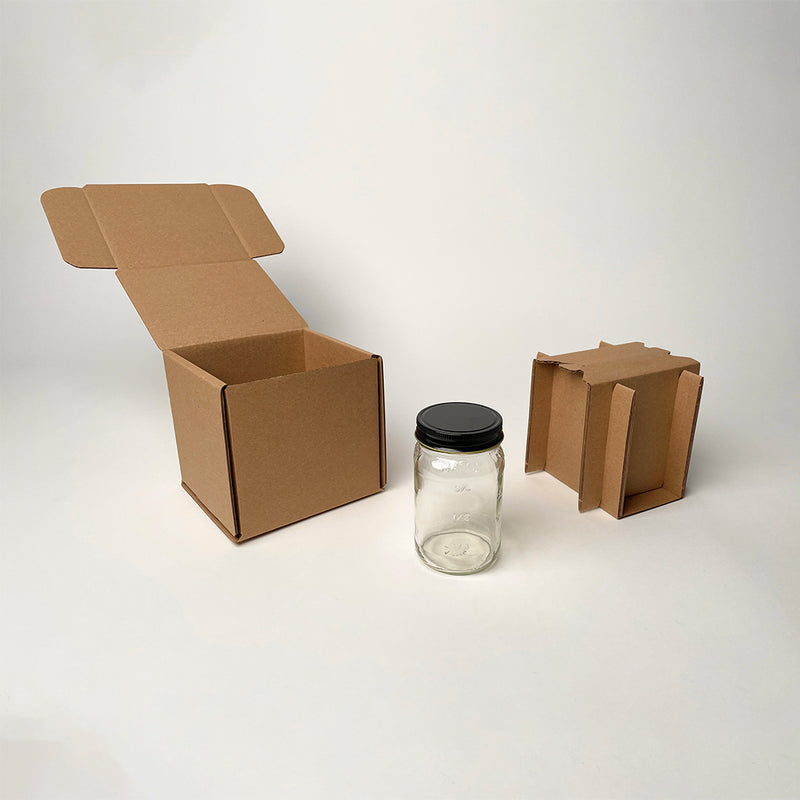 CandleScience 16 oz Square Mason Jar Shipping Box | Candle Boxes