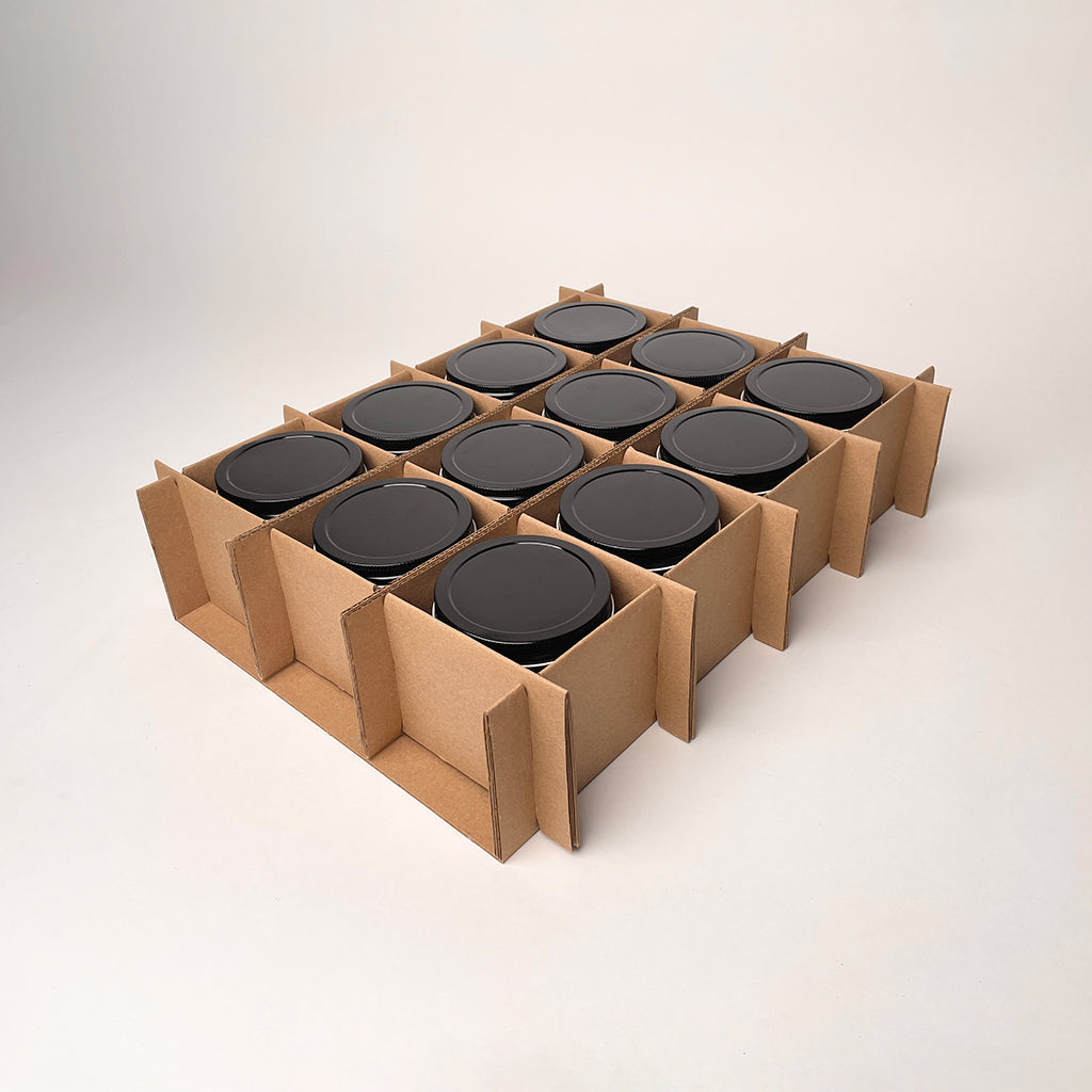 16 oz Straight Sided Glass Squat Jar 12-Pack Shipping Box