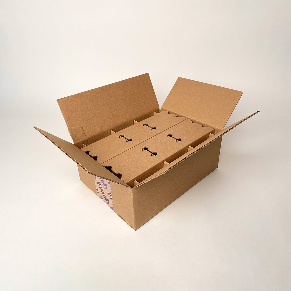 16 oz Straight Sided Glass Squat Jar 6-Pack Shipping Box