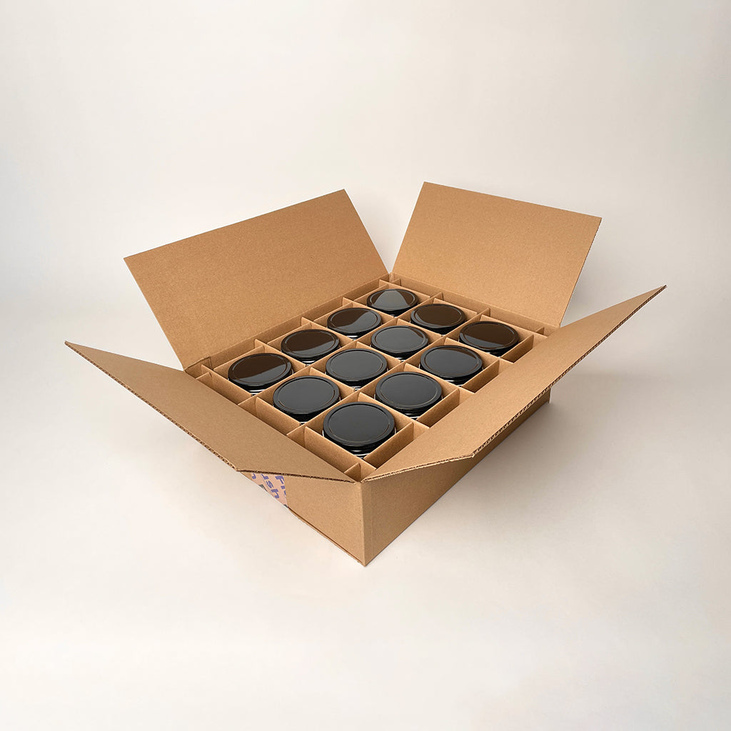 16 oz Straight Sided Glass Tall Jar 12-Pack Shipping Box