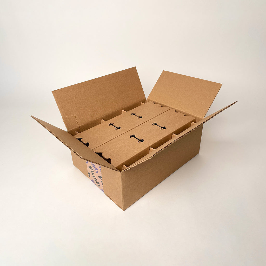 16 oz Straight Sided Glass Tall Jar 6-Pack Shipping Box