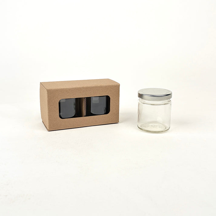 4 oz Straight Sided Glass Jar 2-Pack Retail Box | Candle Boxes