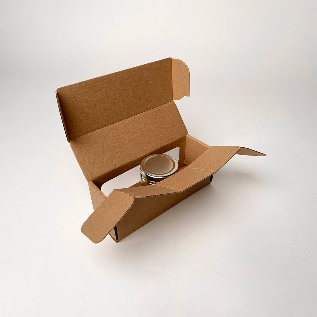 4 oz Straight Sided Glass Jar 3-Pack Retail Box | Candle Boxes