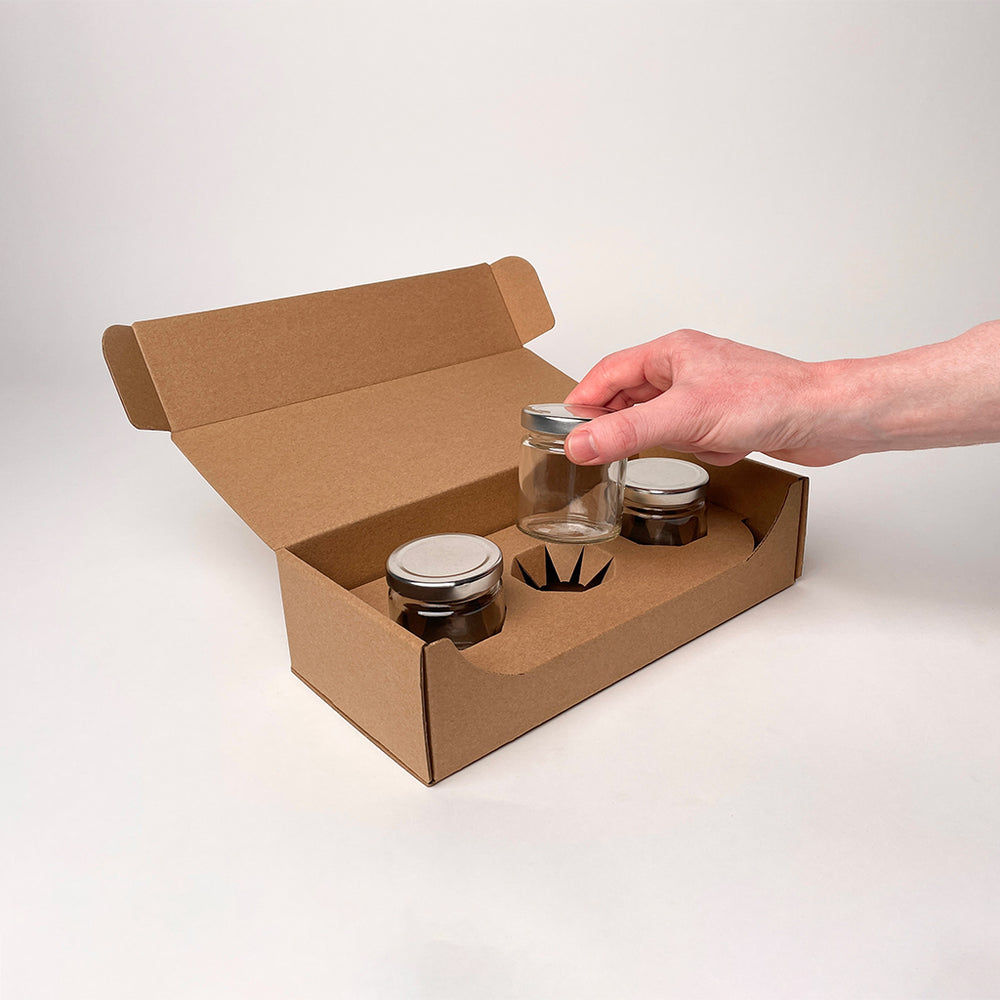 Eco-Friendly Glass Jar Shipping Boxes and Packaging