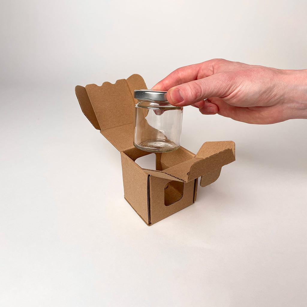 4 oz Straight Sided Glass Jar Retail Box | Honey Packaging