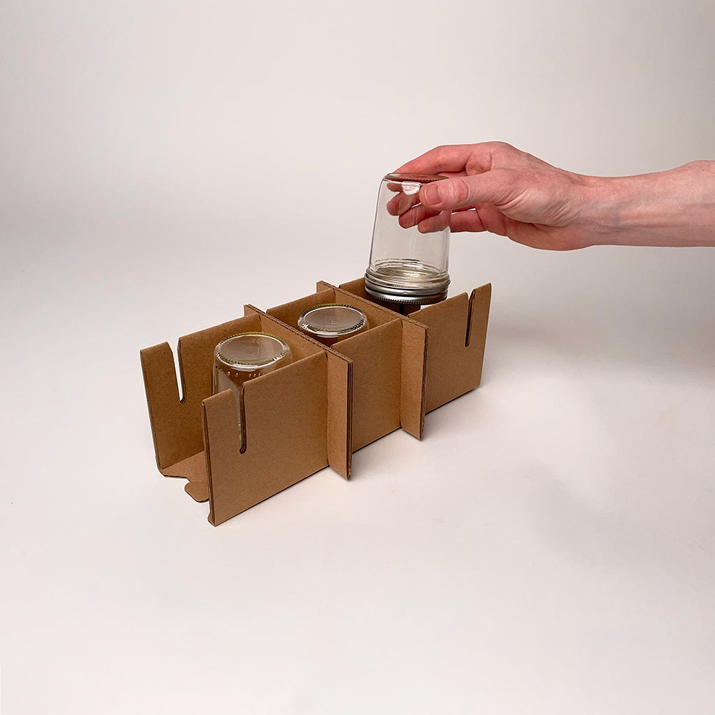 8 oz Mason Jar 3-Pack Shipping Box | Ball Mason Jar 8 oz Boxes