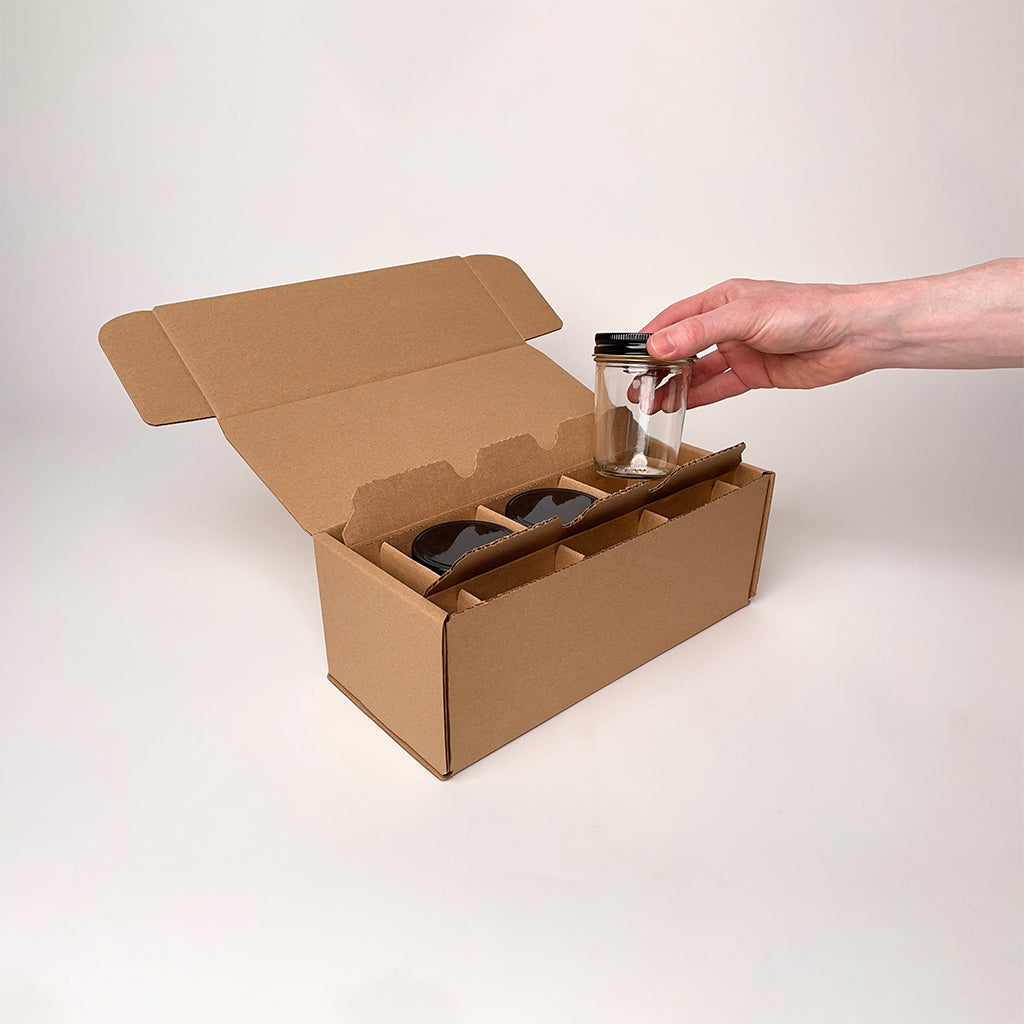 8 oz Jelly Jar 3-Pack Shipping Box | Jelly Jar & Jam Jar Boxes