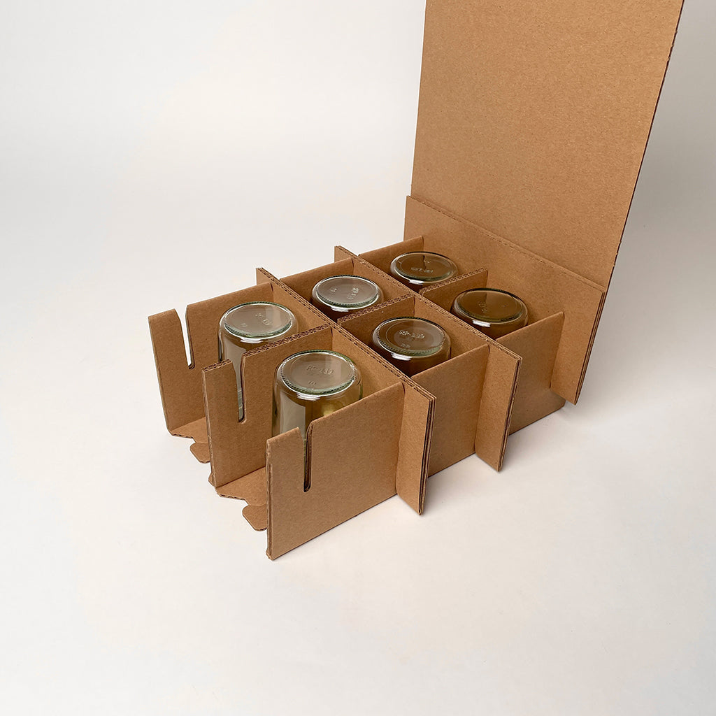8 oz Jelly Jar 6-Pack Shipping Box | Jelly Jar & Jam Jar Boxes