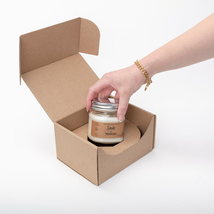 8 oz Square Mason Jar Shipping Box | Mason Jar 8 oz Boxes