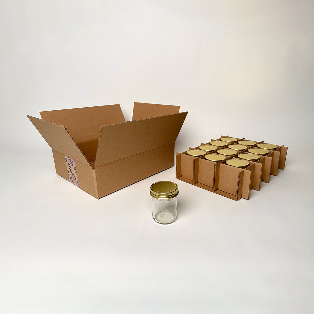 8 oz Straight Sided Jelly Jar 12-Pack Shipping Box | Candle Box