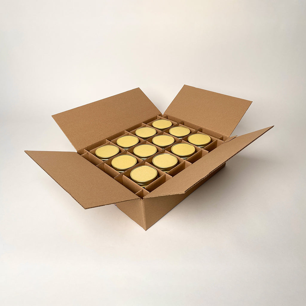 8 oz Straight Sided Jelly Jar 12-Pack Shipping Box | Candle Box