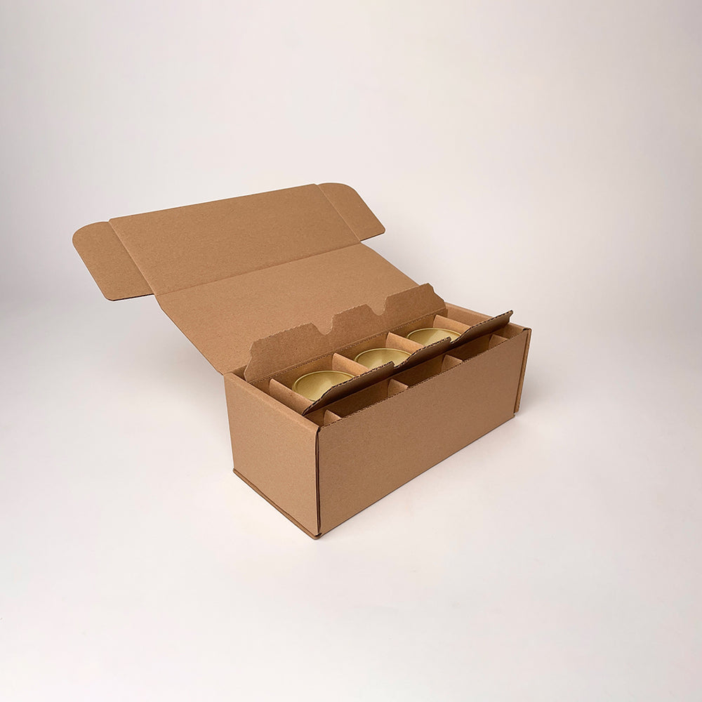 8 oz Straight Sided Jelly Jar 3-Pack Shipping Box | Eco-Friendly
