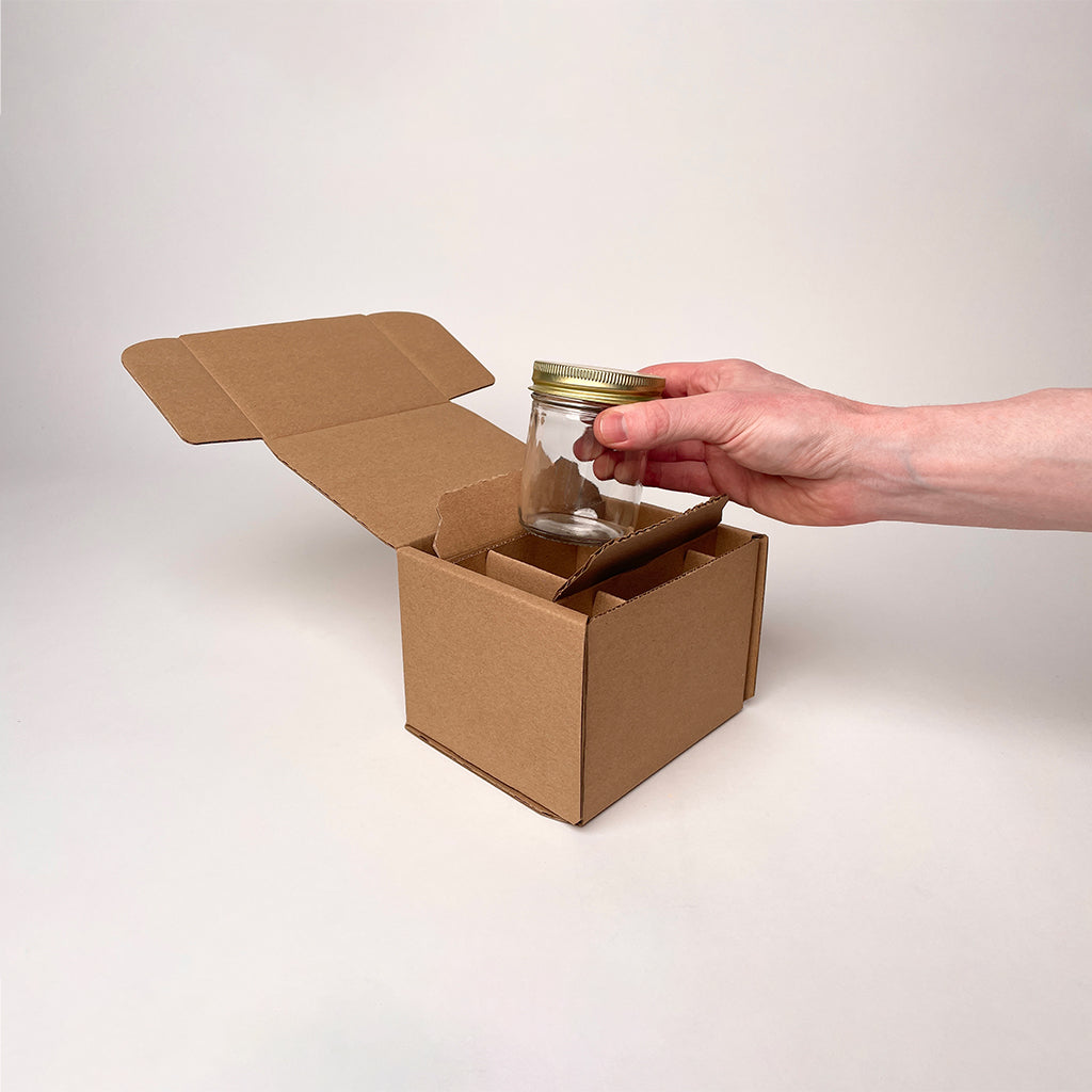 Sturdy Shipping Boxes for CandleScience Straight Sided Jelly Jars