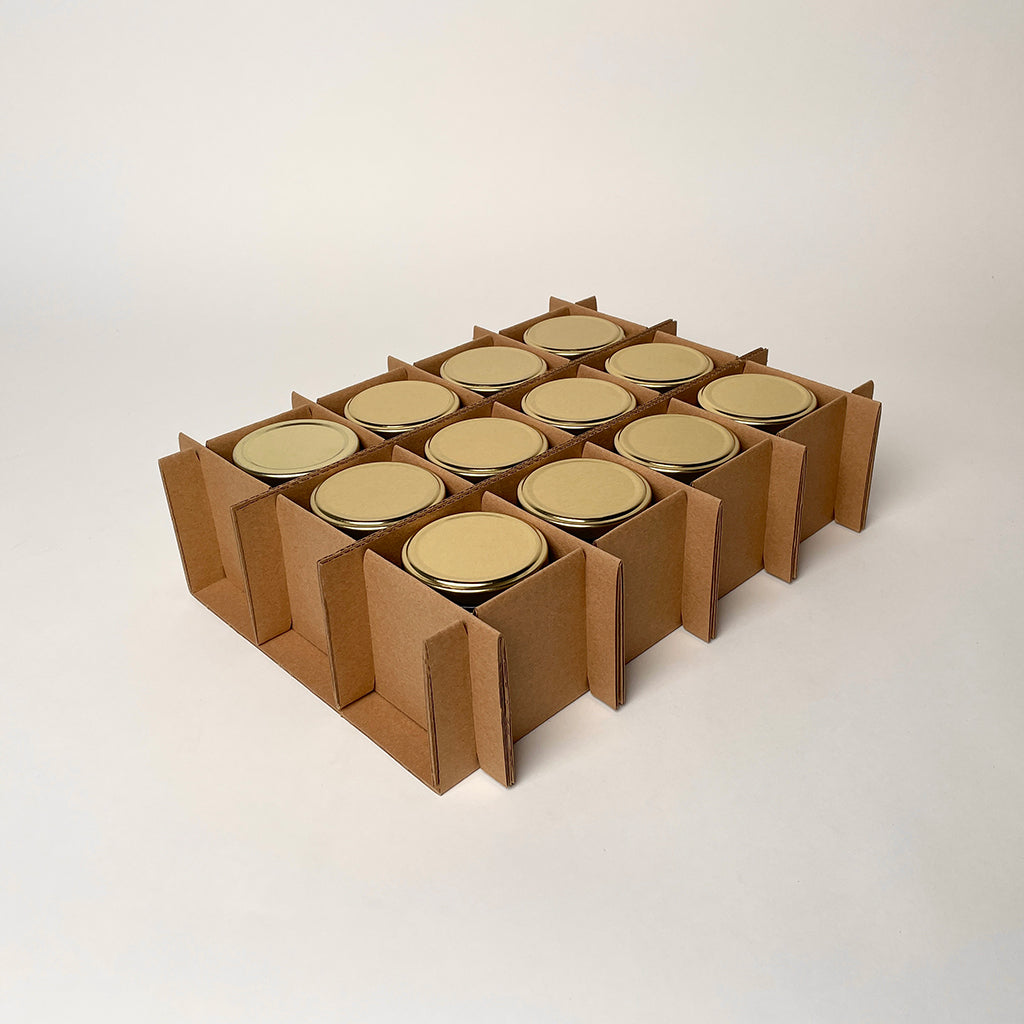 9 oz Straight Sided Glass Jar 12-Pack Shipping Box | Candle Boxes