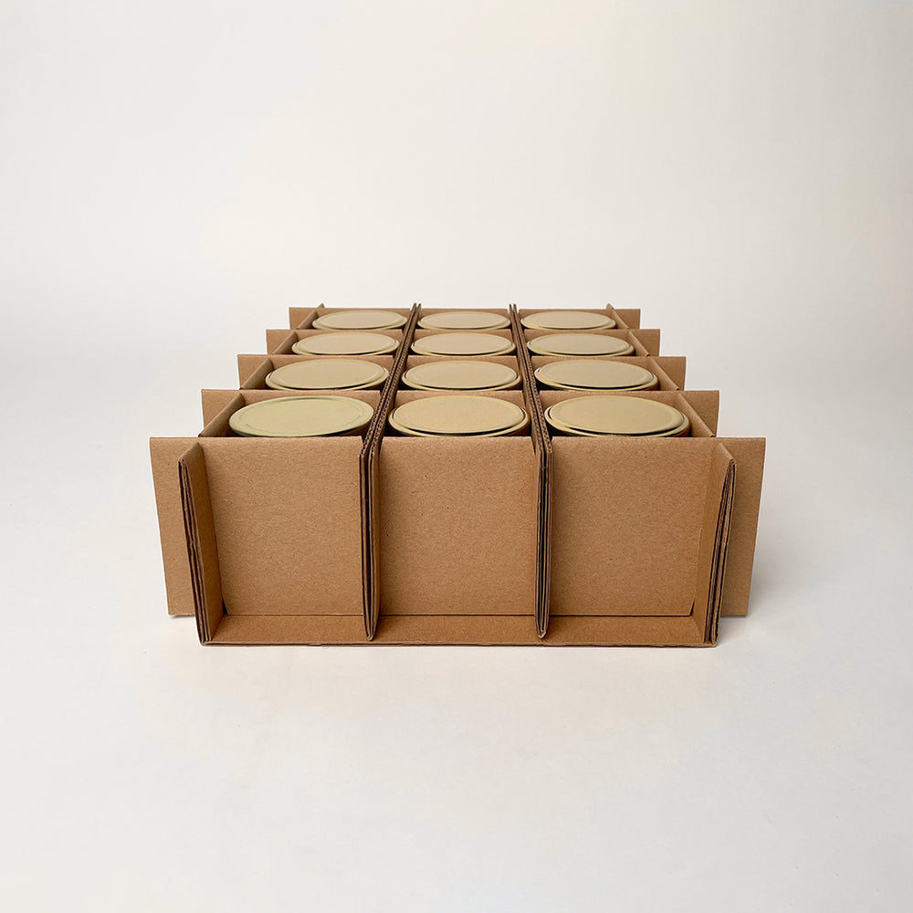 9 oz Straight Sided Glass Jar 12-Pack Shipping Box | Candle Boxes