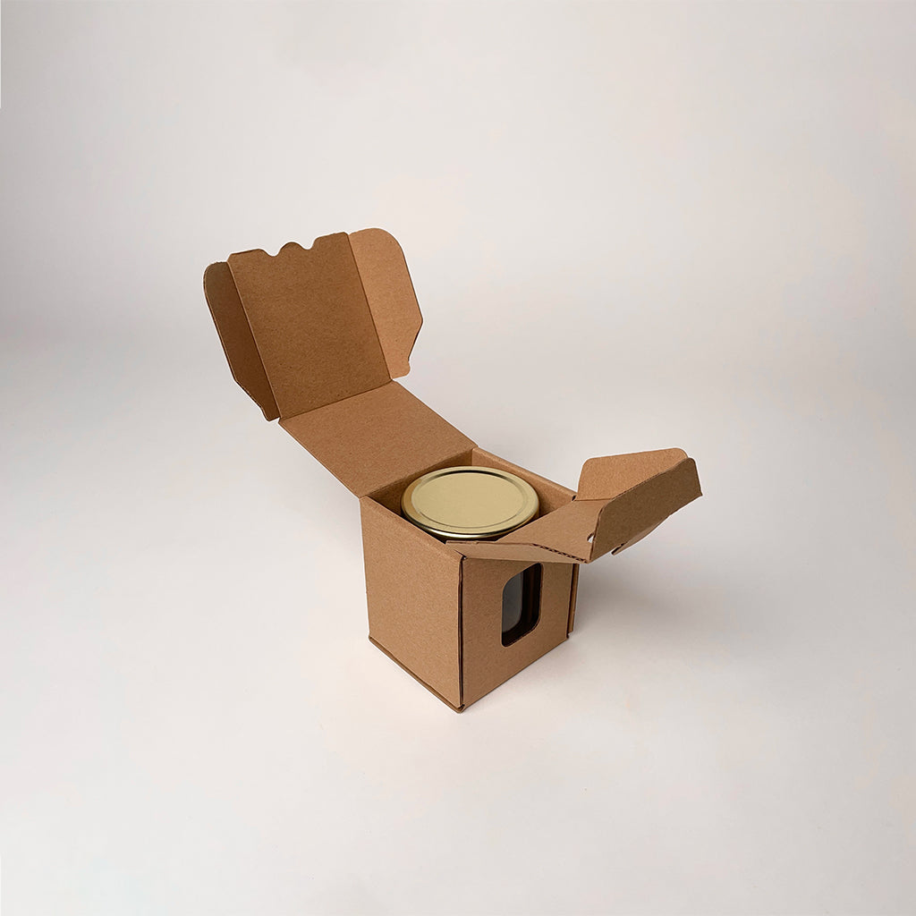 9 oz Straight Sided Glass Jar Retail Box | Shelf Ready Packaging