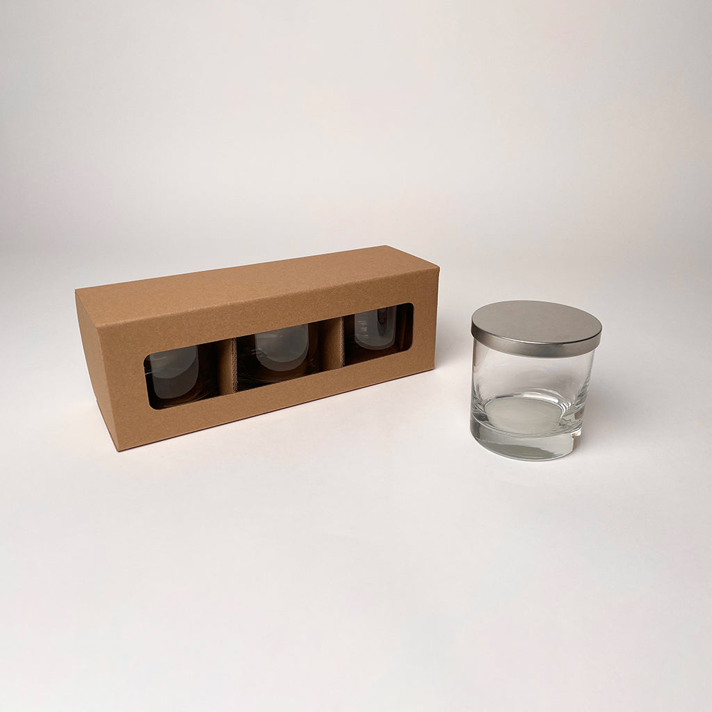 Libbey 11 oz 917CD Heavy Base Rocks 3-Pack Tumbler Candle Box