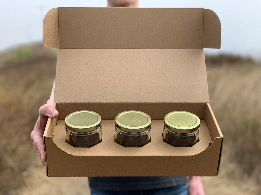 9 oz Straight Sided Glass Jar 3-Pack Shipping Box | Candle Boxes